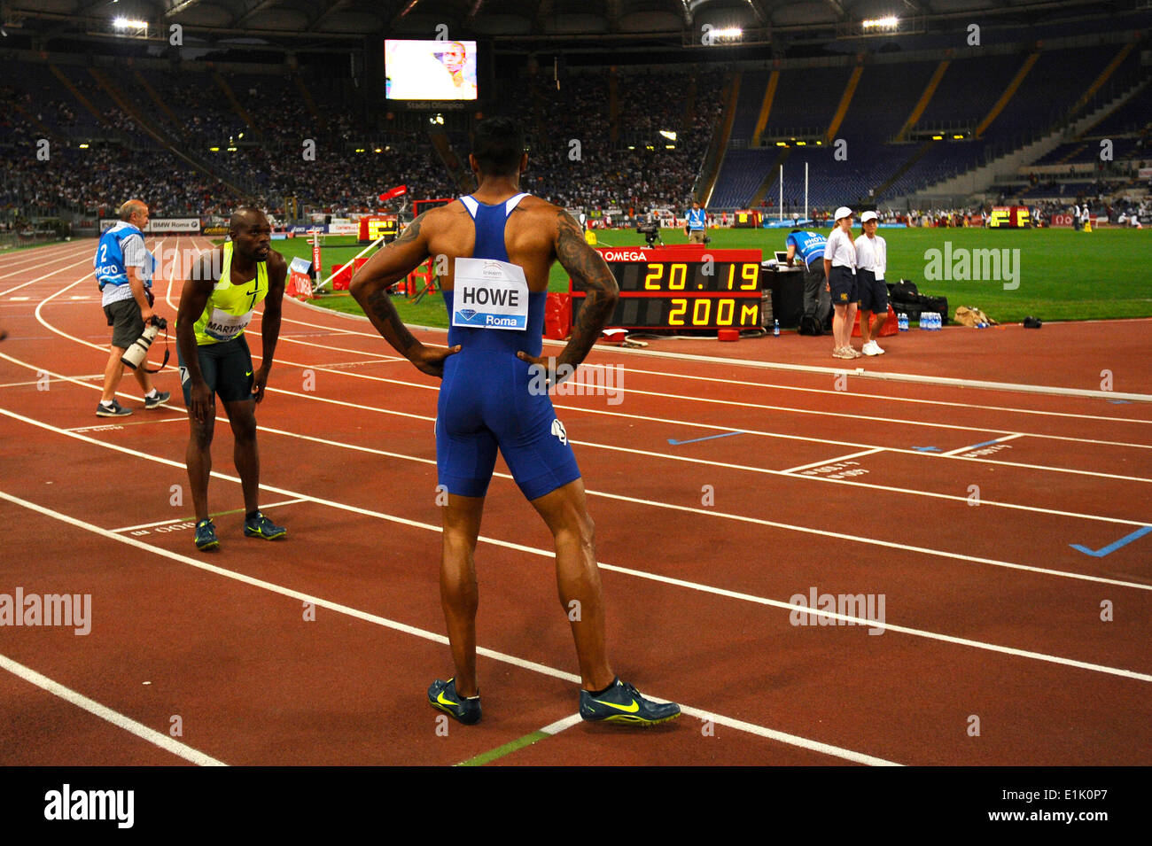 Rome, Italy. 05th June, 2014. Andrew Howe returns in the mens 200 ...