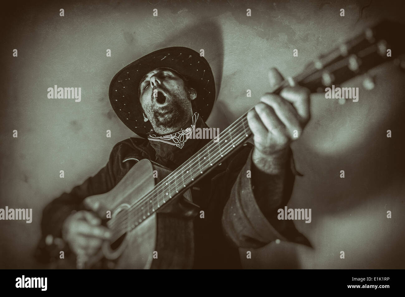 Cowboy With Guitar High Resolution Stock Photography and Images - Alamy