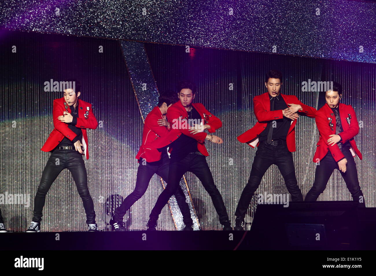 Taipei. 21st June, 2014. South Korean boy group Super Junior-M perform ...