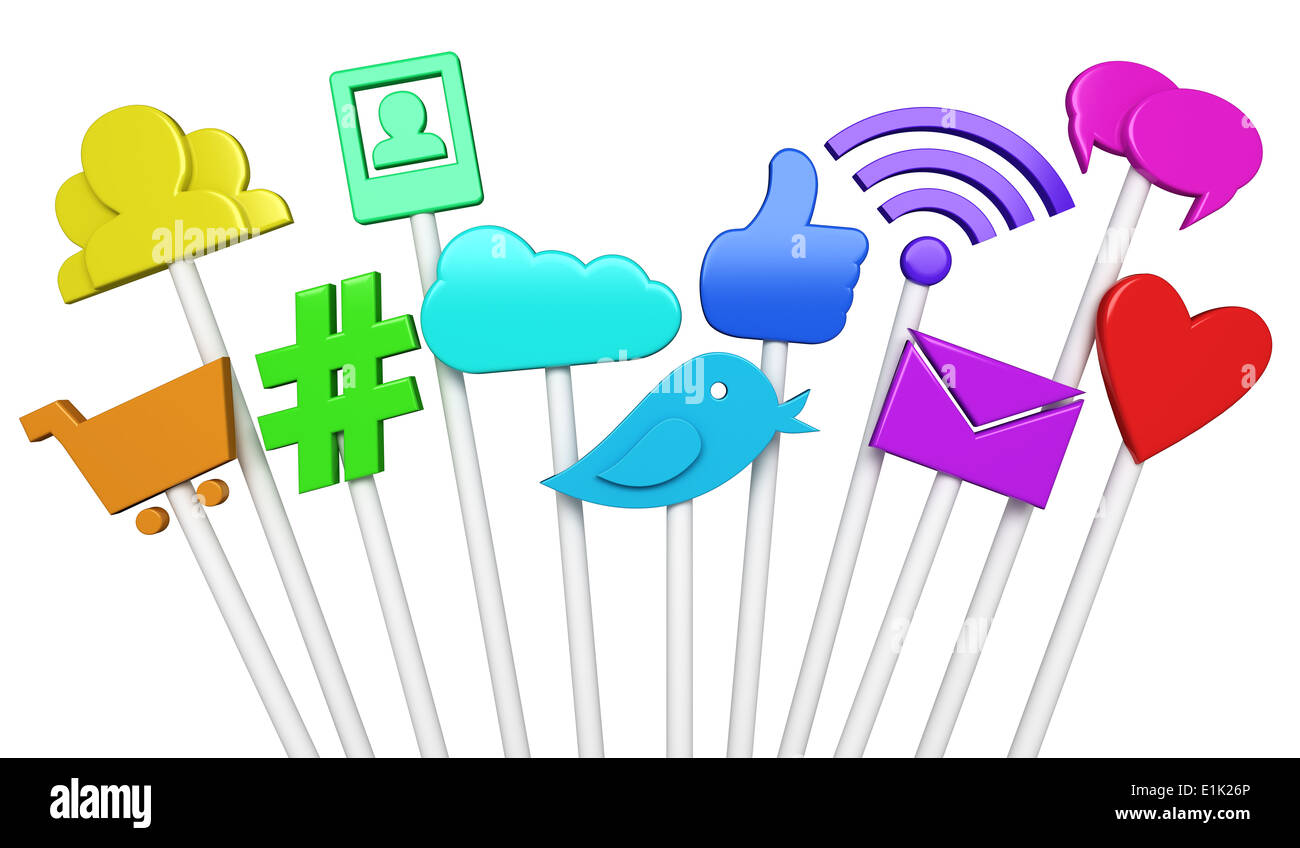 Social media symbols Stock Photo - Alamy