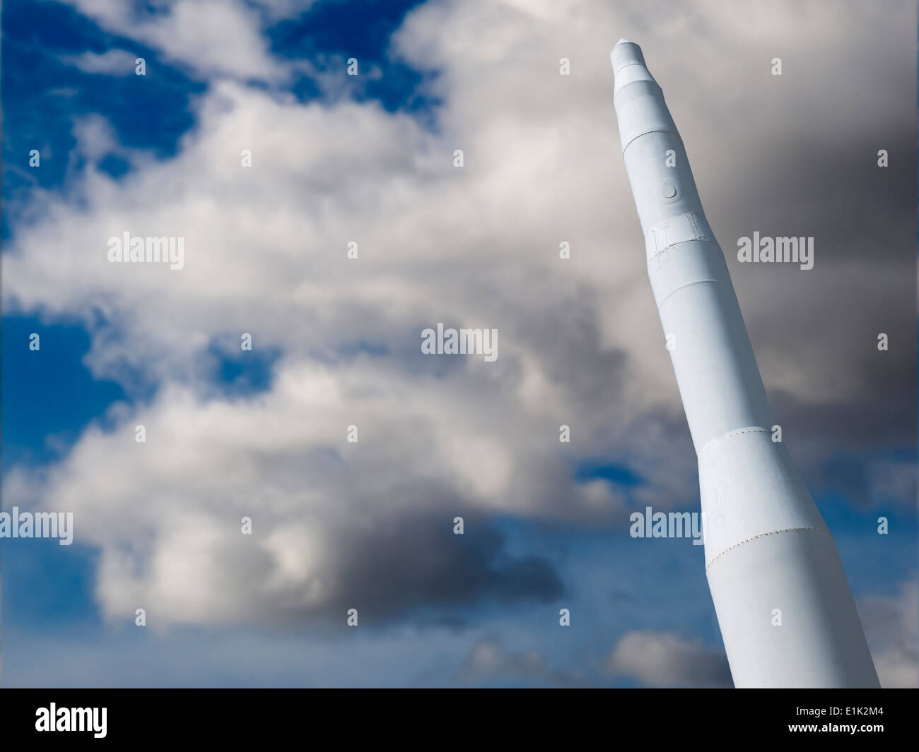 Vintage Missle Rocket ready for your message Stock Photo - Alamy