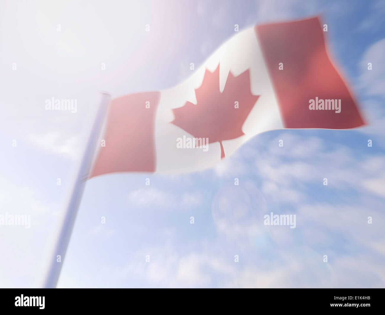 Canadian flag, 3D Rendering Stock Photo - Alamy