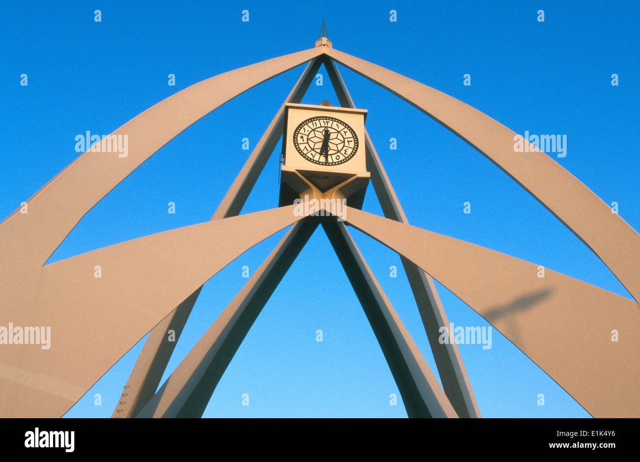 Clock Tower Roundabout in Dubai Stock Photo - Alamy