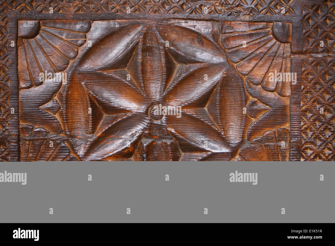 Sculpted wood box Stock Photo - Alamy