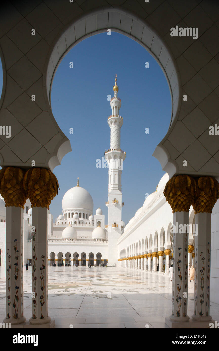 Sheikh Zayed Grand Mosque. The biggest mosque in the UAE and considered ...