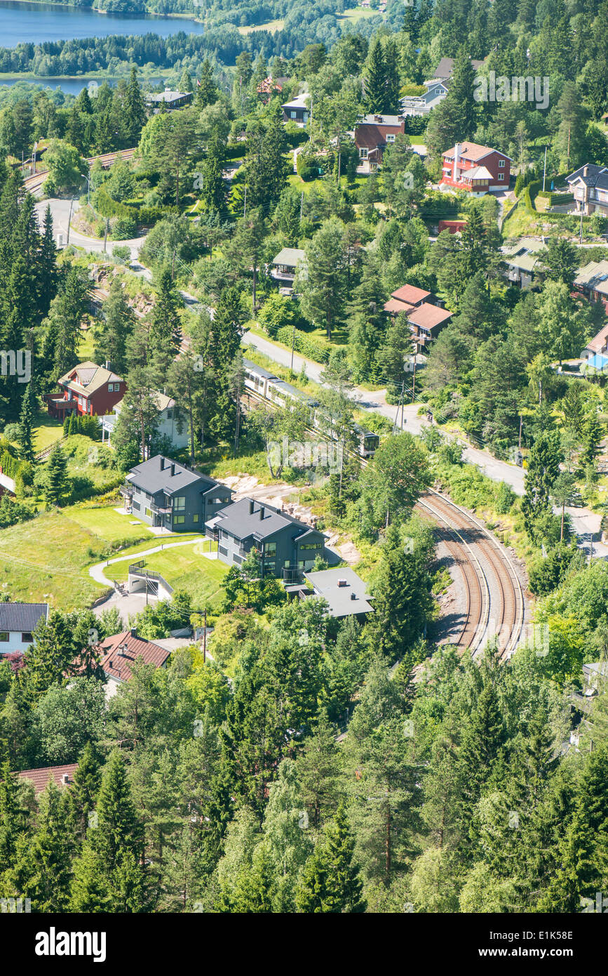Housing estates on Oslo's fringe, Norway Stock Photo - Alamy