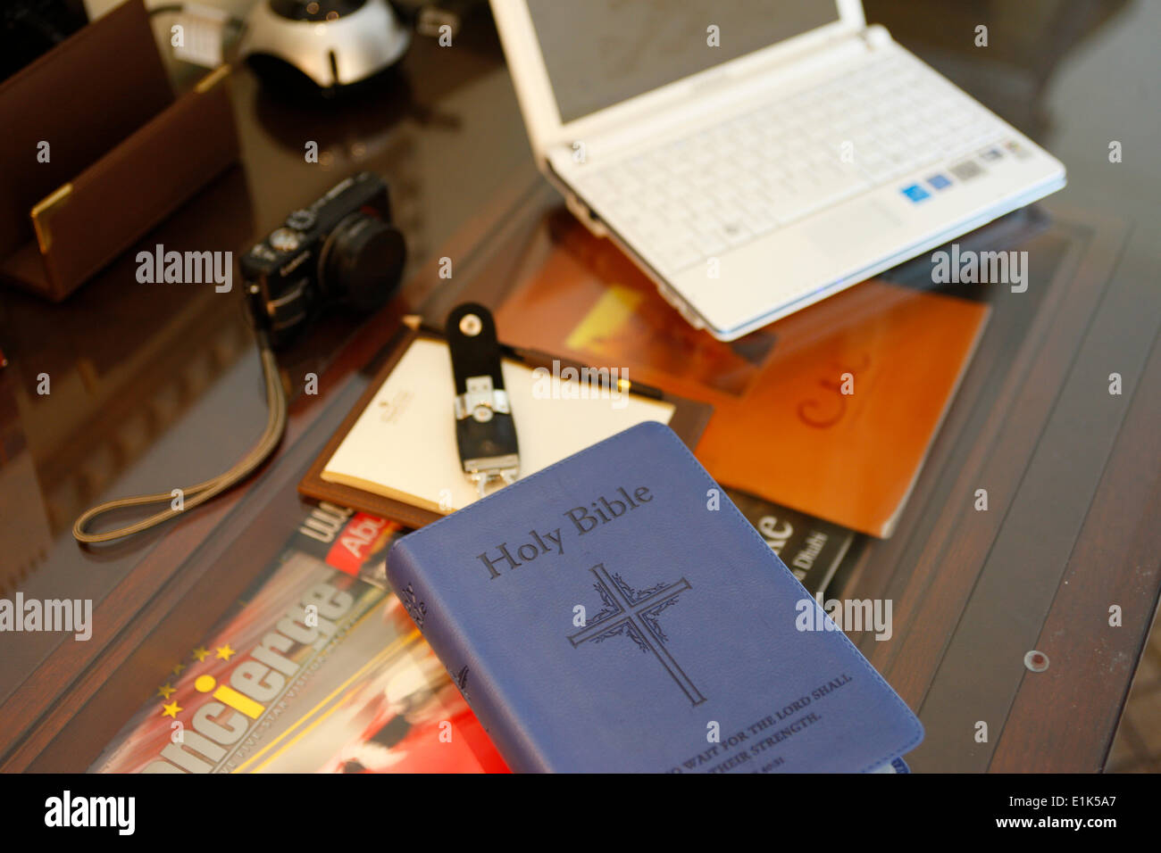 Bible and computer Stock Photo - Alamy