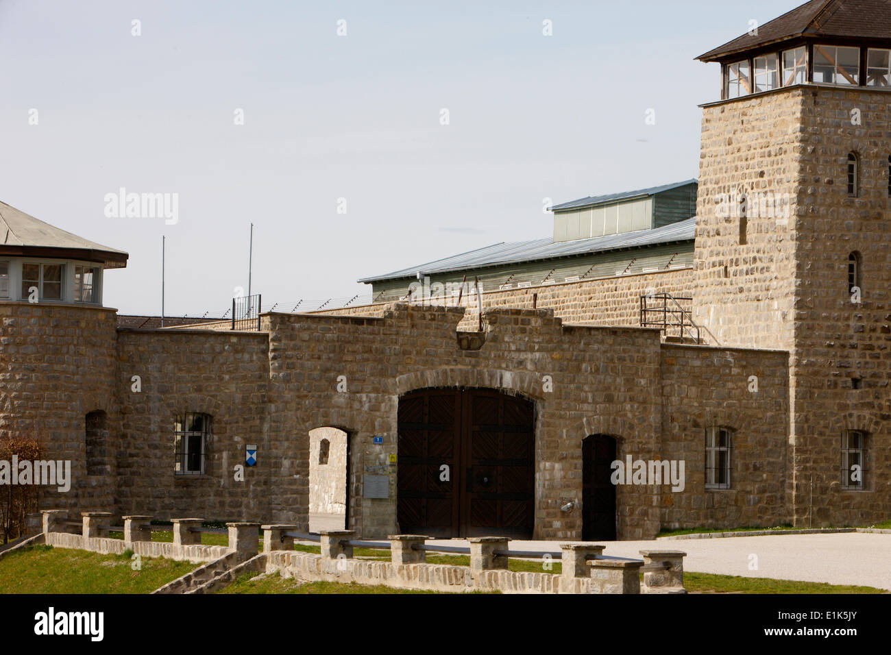 Stone Guard Tower at Mauthausen Stock Photo - Alamy