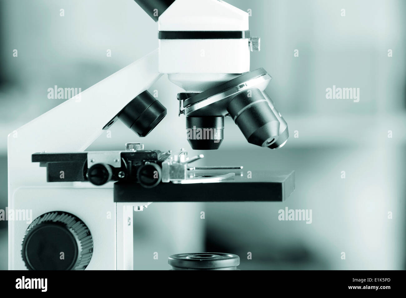 Microscope close up Stock Photo - Alamy