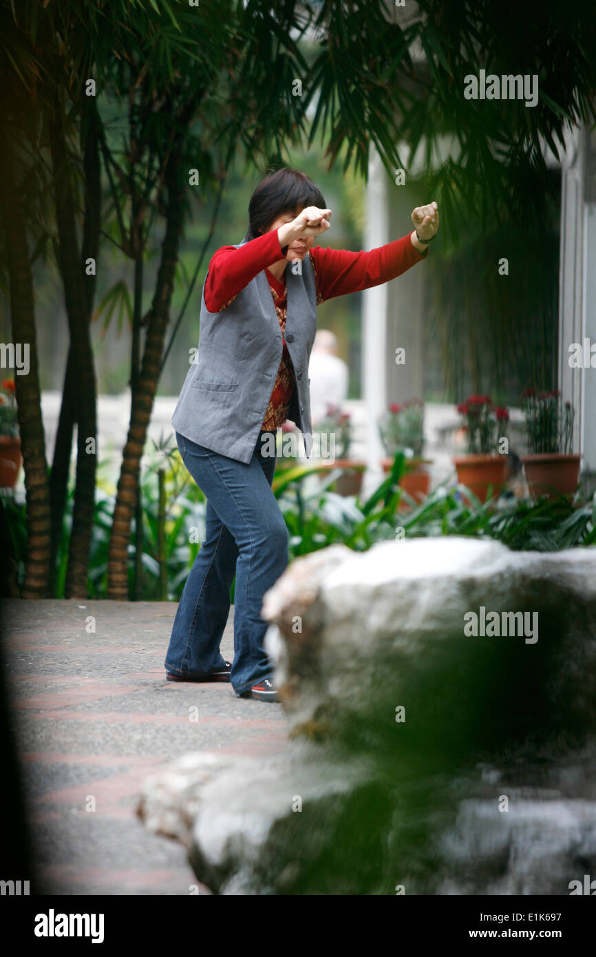 Tai Chi Chuan in Lou Lim Leoc gardens Stock Photo - Alamy