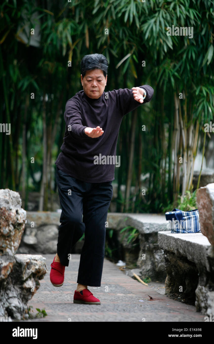 Tai Chi Chuan in Lou Lim Leoc gardens Stock Photo - Alamy