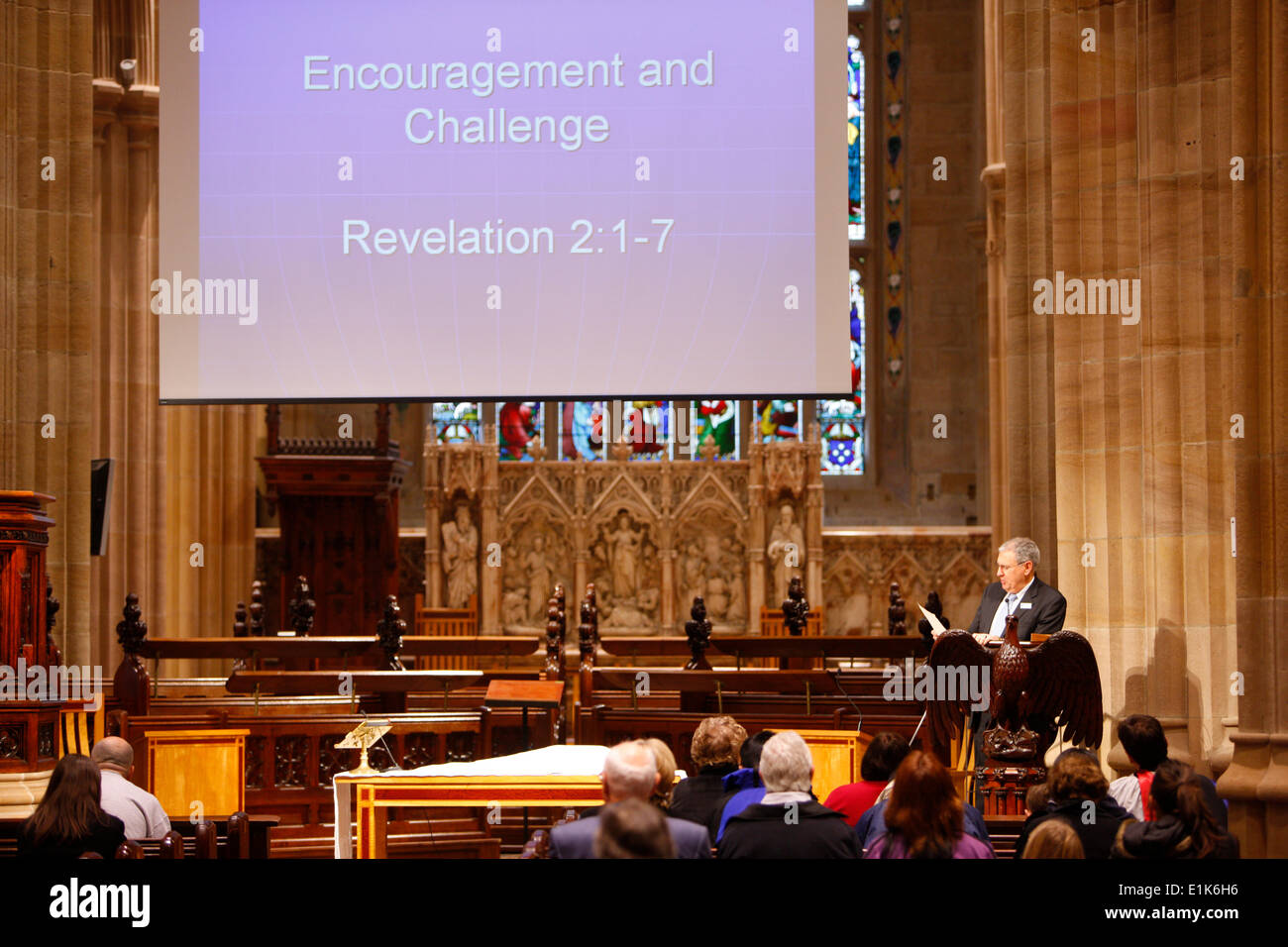 St Andrew's cathedral. Morning service Stock Photo - Alamy