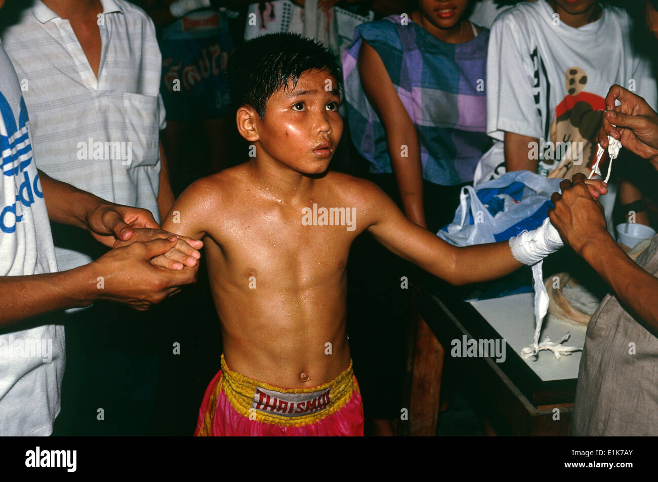Child boxer after a fight Stock Photo - Alamy
