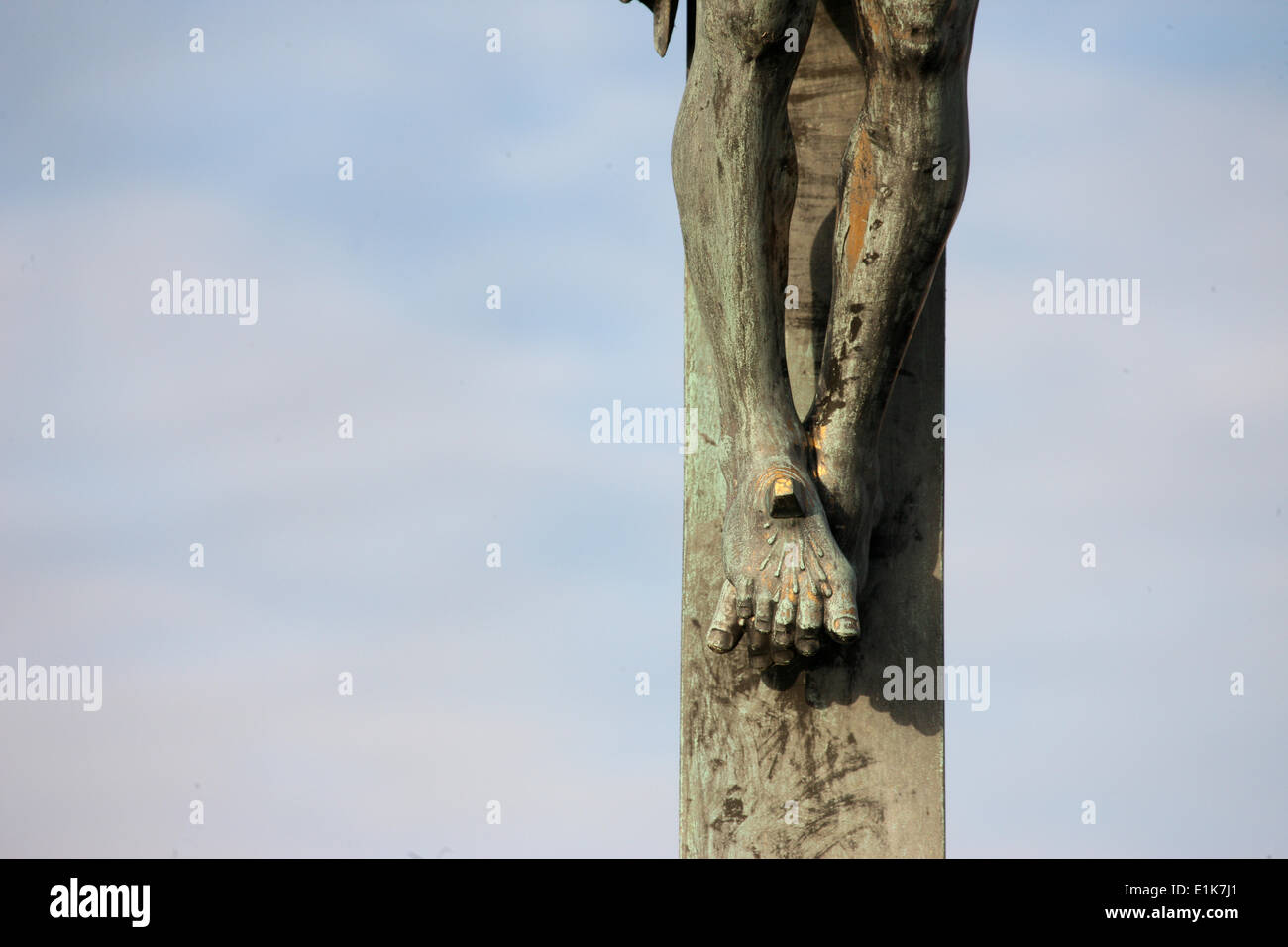 Christ on cross crucifix statue hi-res stock photography and images - Alamy