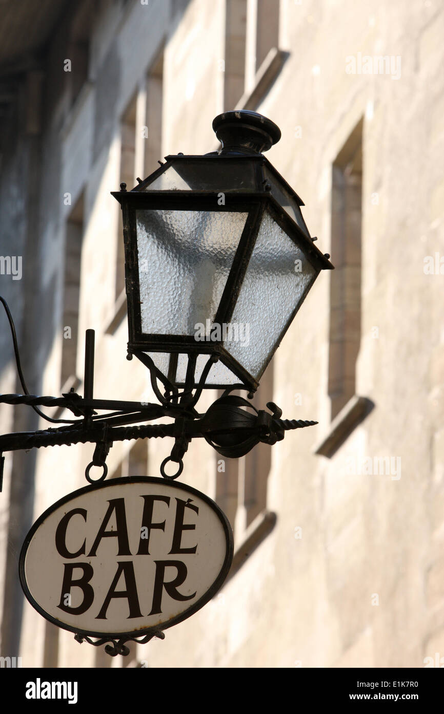 Street light and sign Stock Photo - Alamy