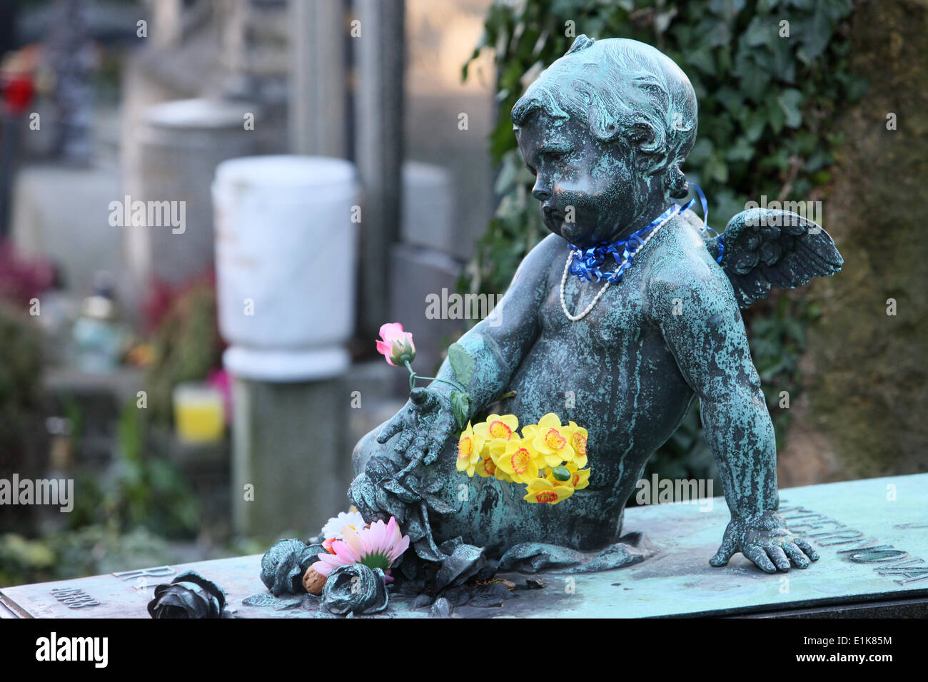 Vysehrad Cemetery. Child's grave Stock Photo - Alamy