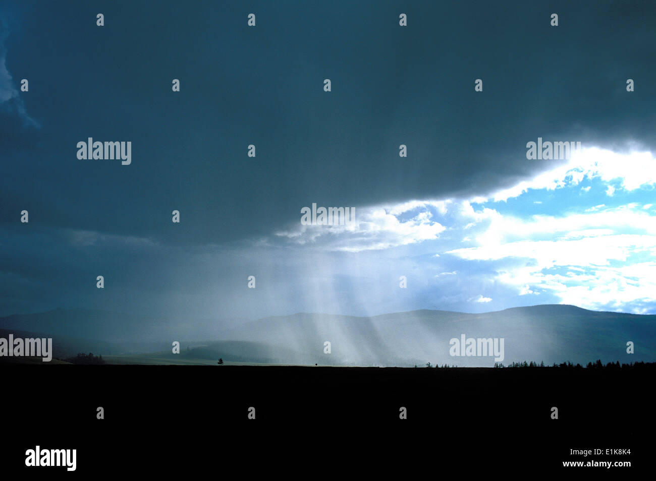 Rain in northern Mongolia Stock Photo - Alamy