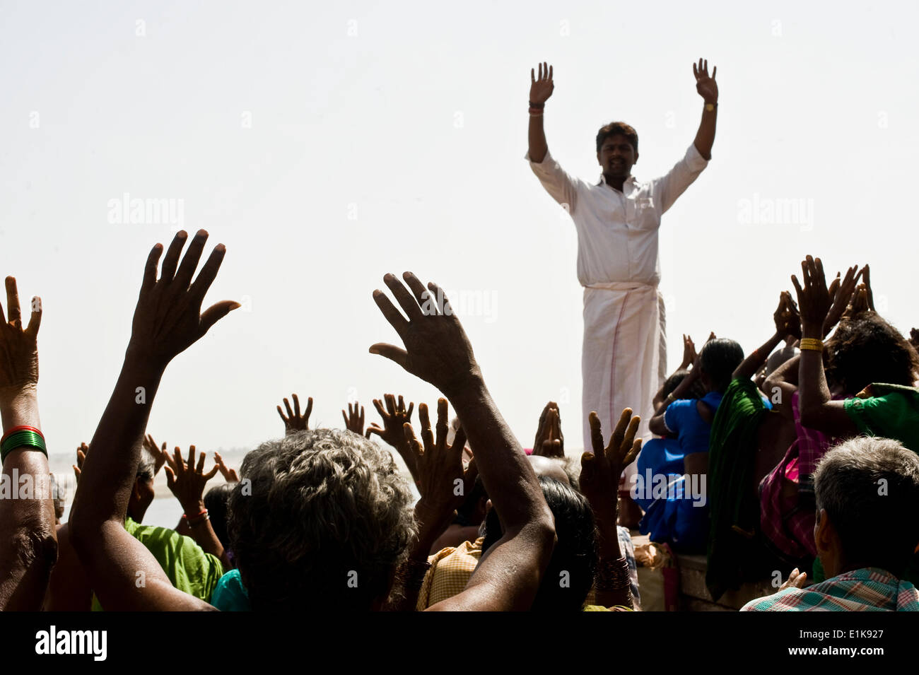 Group of pilgrims celebrating Shivaratri festival Stock Photo - Alamy