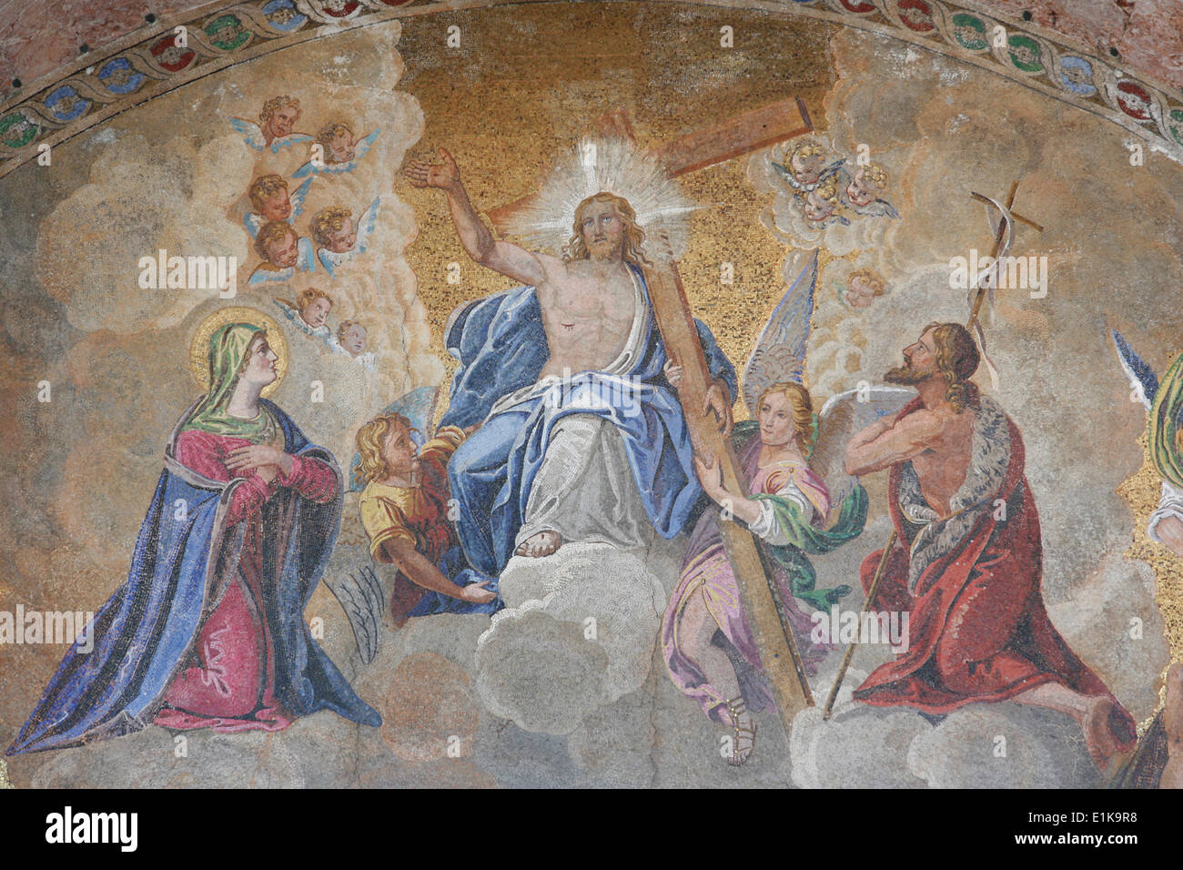 St Mark's basilica resurrection fresco, Venice Stock Photo - Alamy