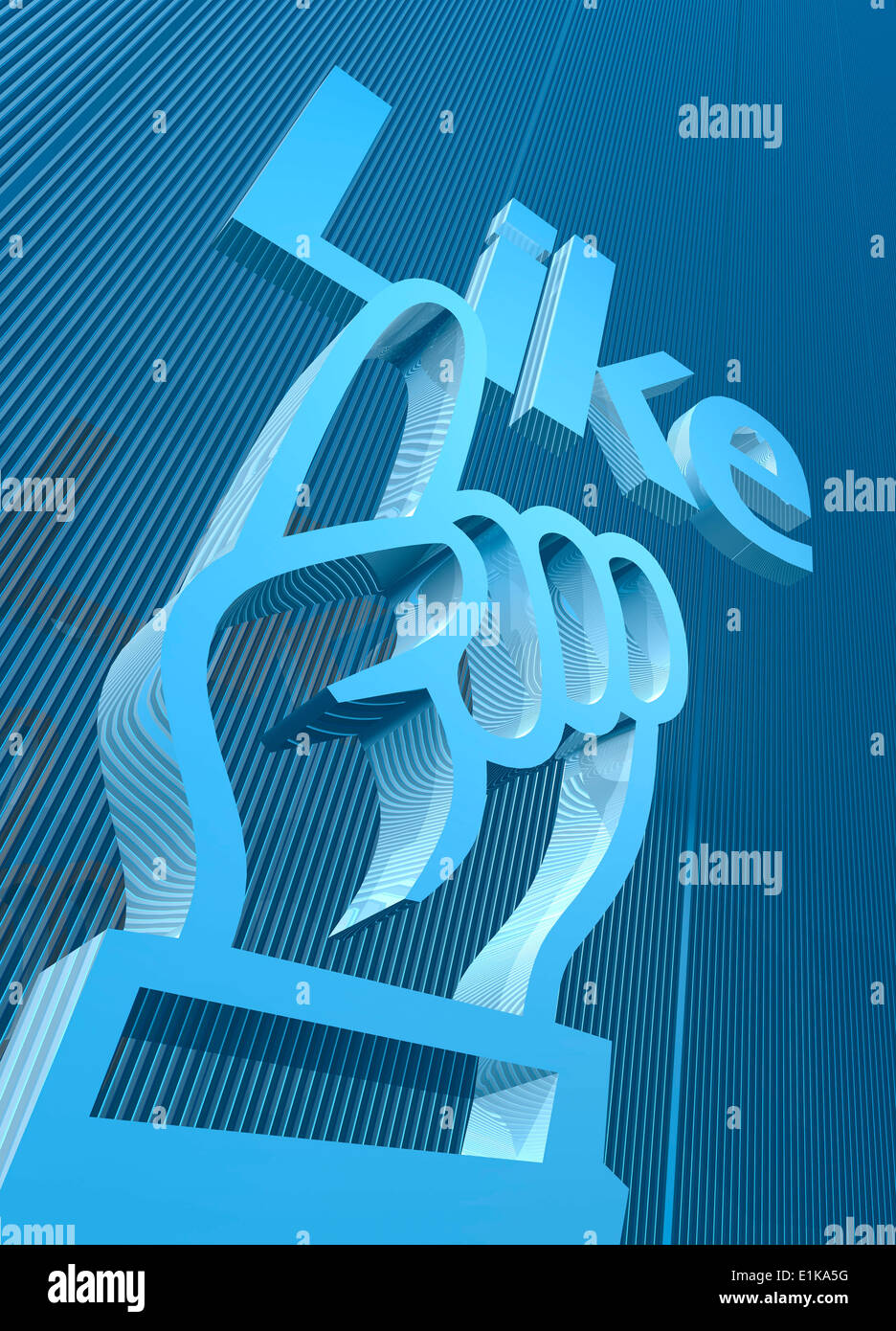 Computer artwork of the 'Like' computer icon Stock Photo - Alamy