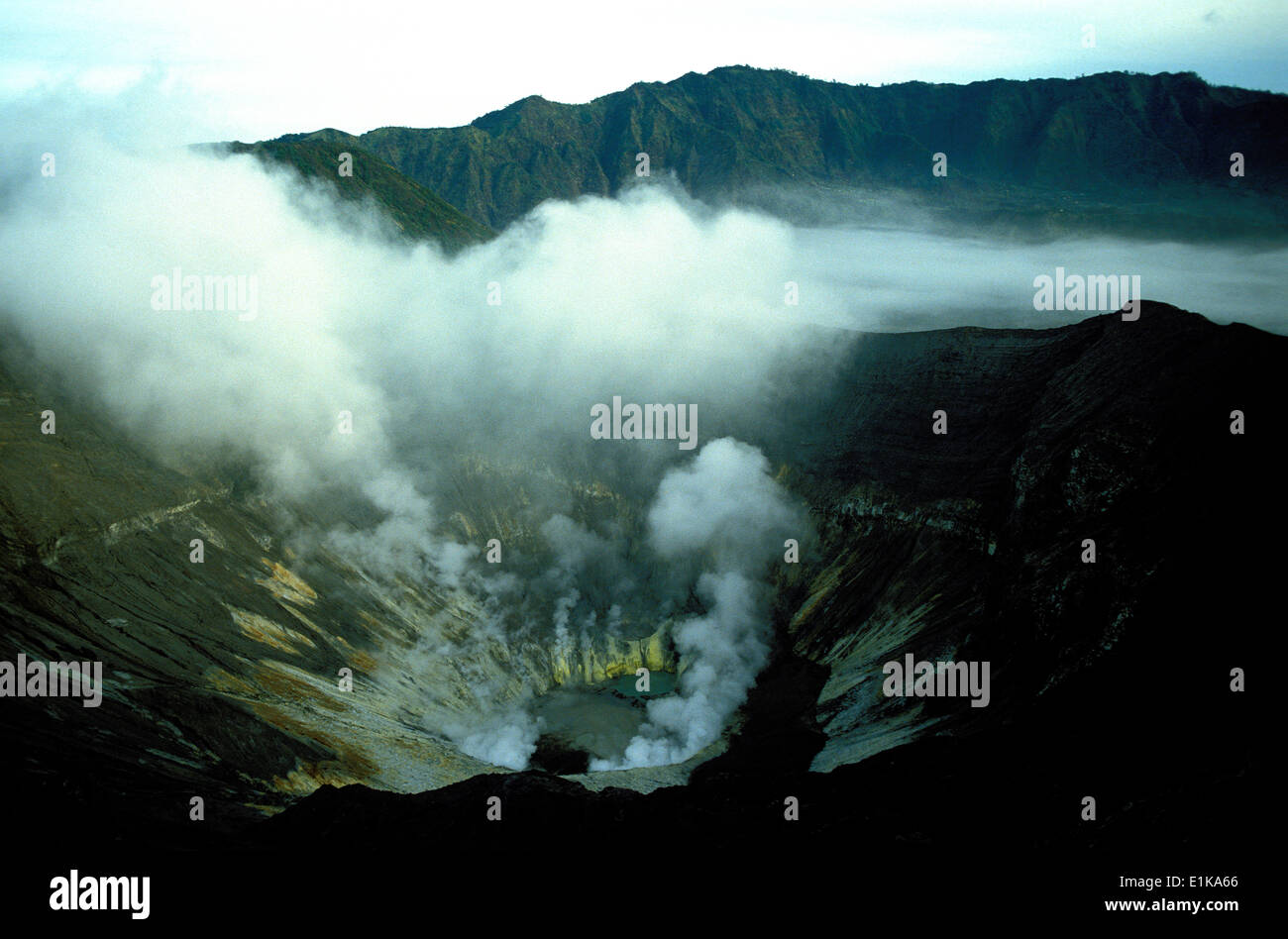 Bromo vocano crater on Java Stock Photo - Alamy