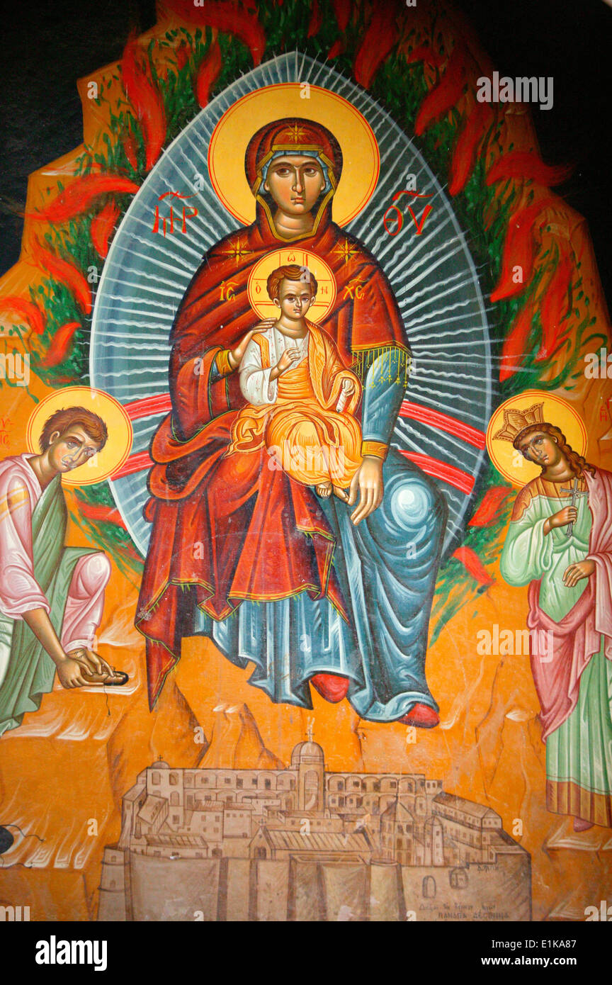 Santa Catherine's orthodox monastery icon Stock Photo - Alamy