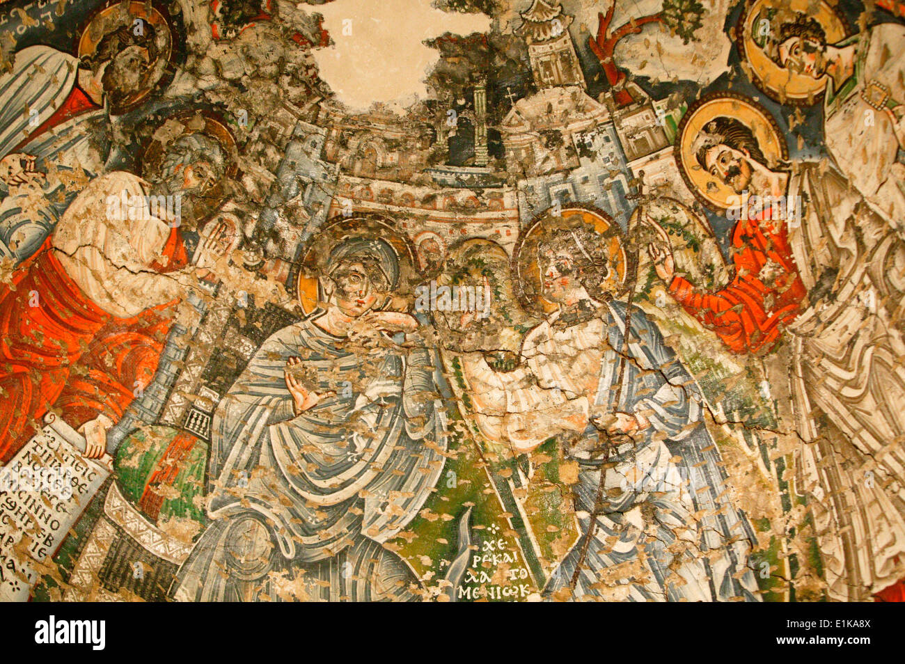 Holy Virgin and Saint John KamŽ coptic monastery : 9th c. fresco : The ...