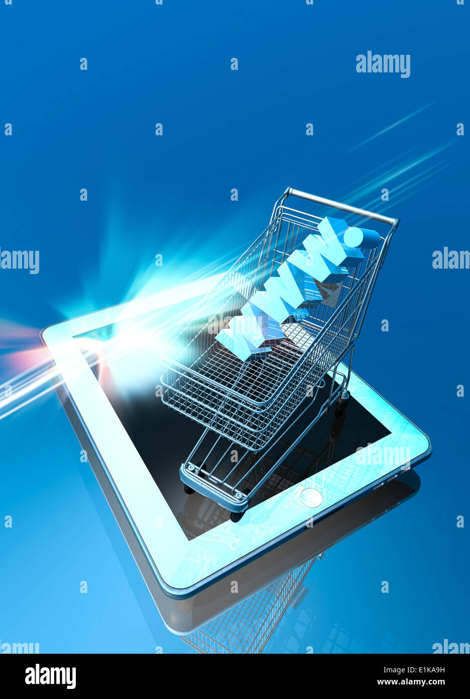 Digital shopping trolley hi-res stock photography and images - Alamy