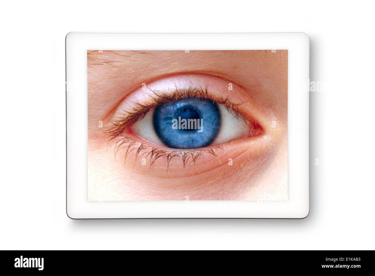 Computer artwork of a human eye on a digital tablet Stock Photo - Alamy