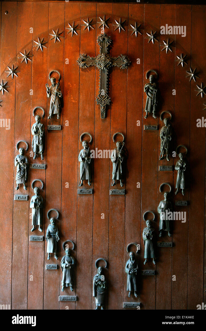 Santo Toribio monastery door Stock Photo - Alamy