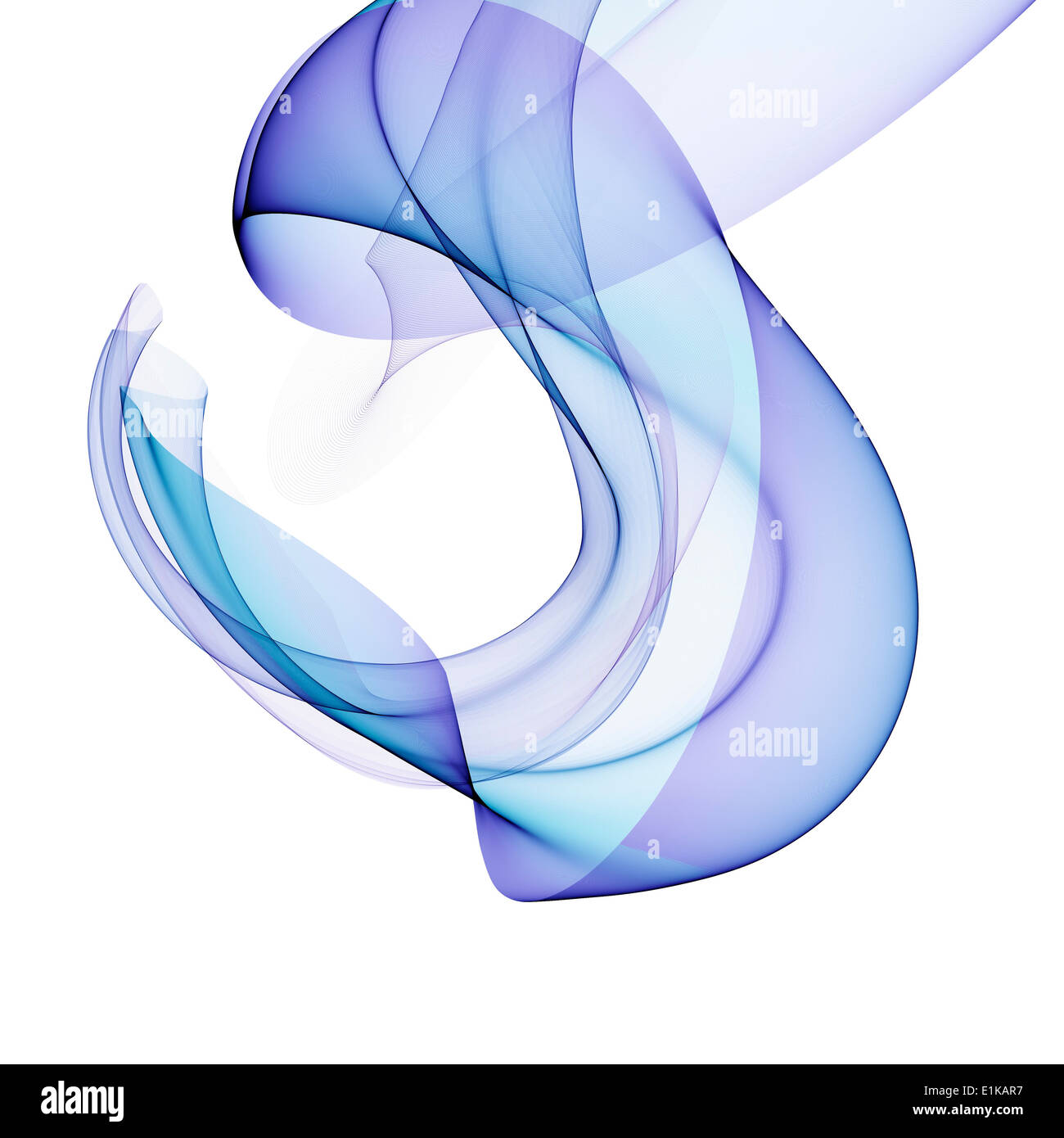 Blue abstract patterns against white background computer artwork Stock ...