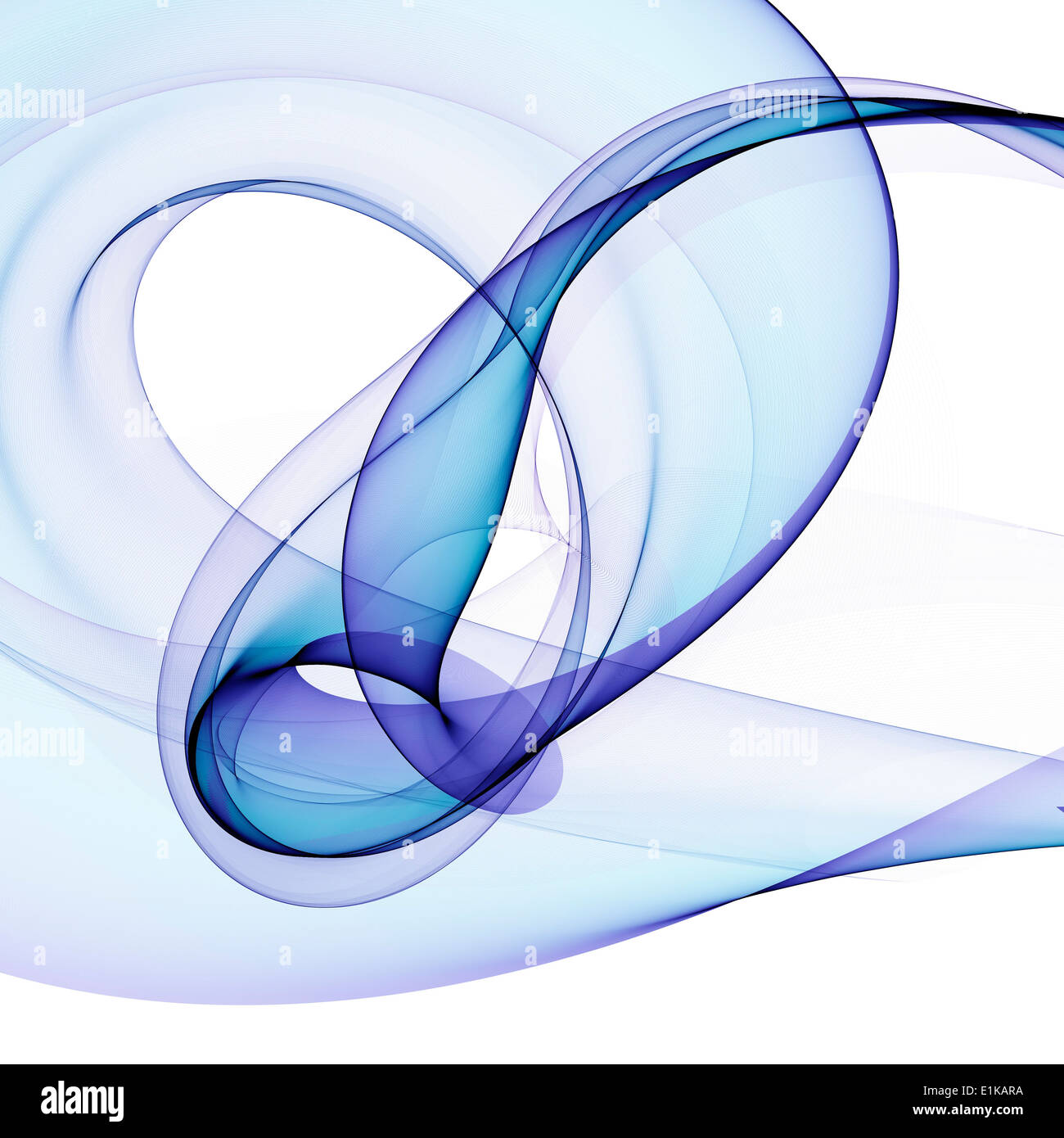 Blue abstract patterns against white background computer artwork Stock ...