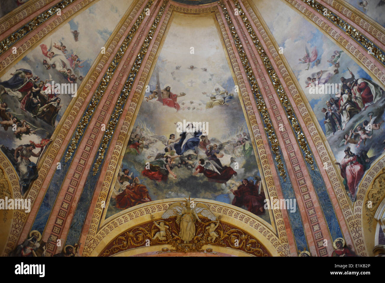 Royal Basilica of San Francisco el Grande. Ceiling Stock Photo - Alamy