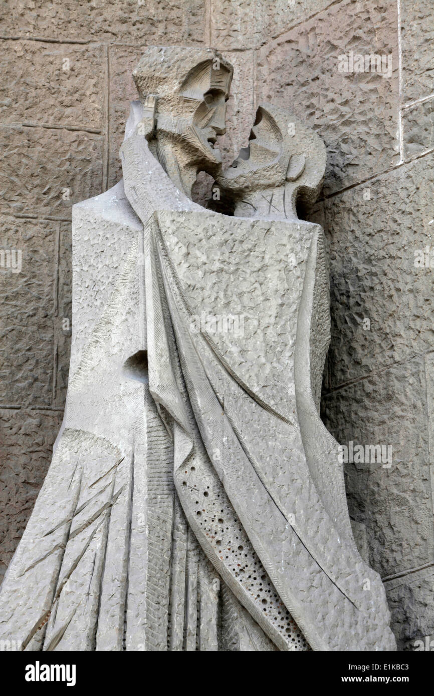 The Temple of the Sagrada Familia - Passion Fa ade - the kiss of Judas ...