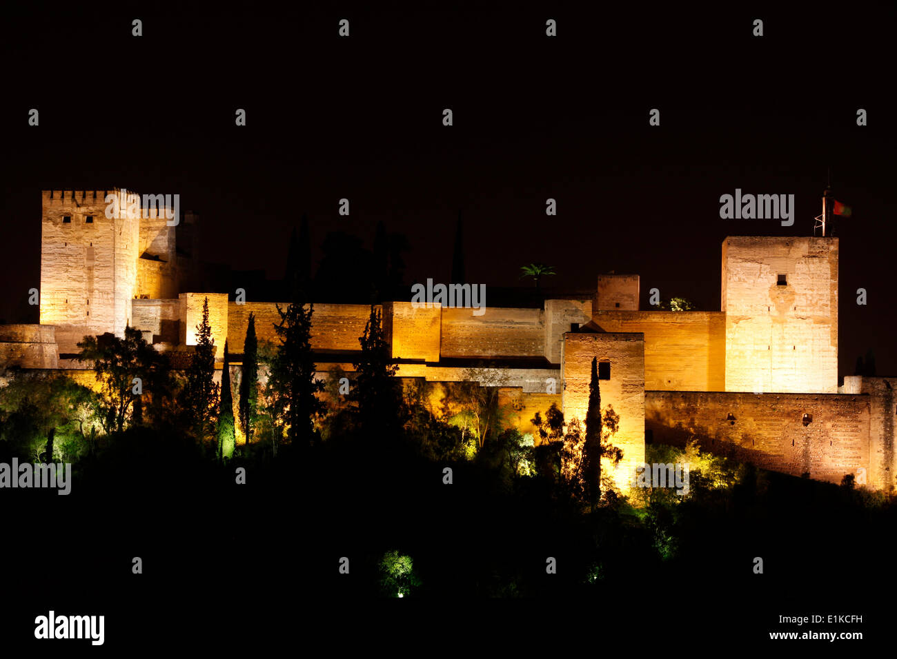 The Alhambra at night Stock Photo - Alamy