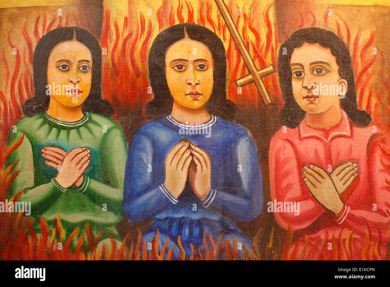 Detail of an icon in Bet Gabriel-Rufa'el (the house of Gabriel ...