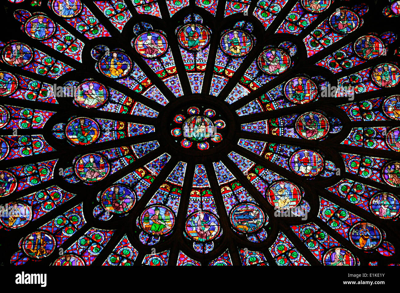 Notre Dame de Paris cathedral North rose window Stock Photo - Alamy