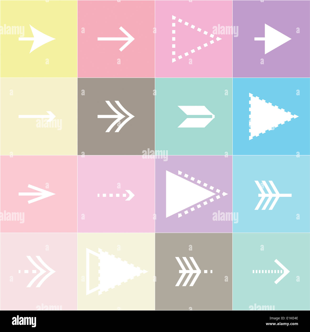 Flat arrows vector collection on pastel background for design elements ...
