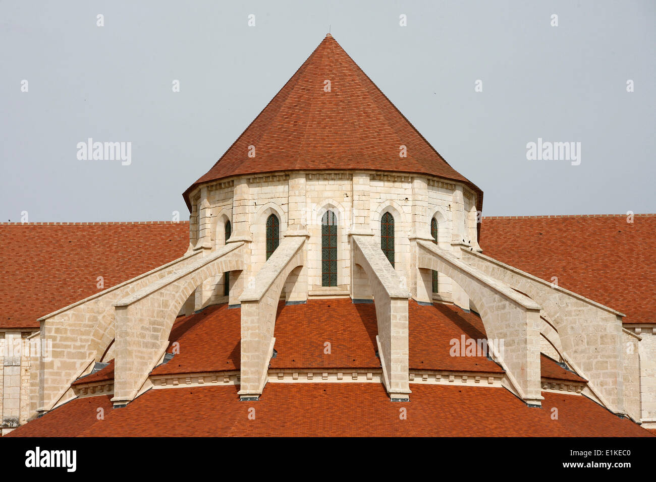 Pontigny abbey church (12th century Stock Photo - Alamy