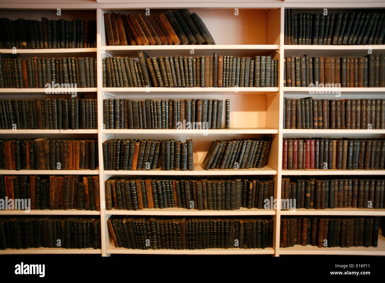 Protestant temple library Stock Photo - Alamy