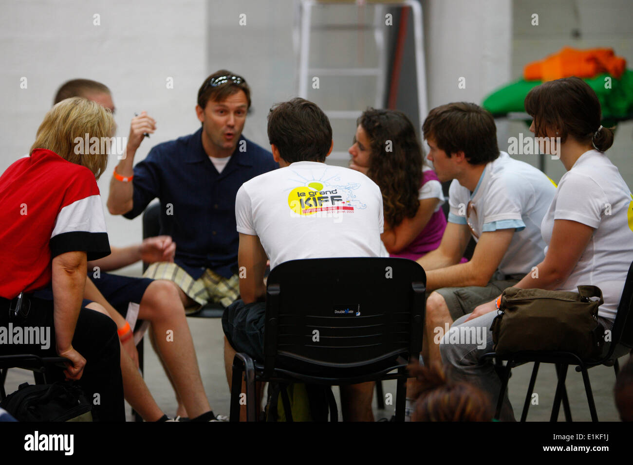 Bible study at a protestant gathering Stock Photo - Alamy