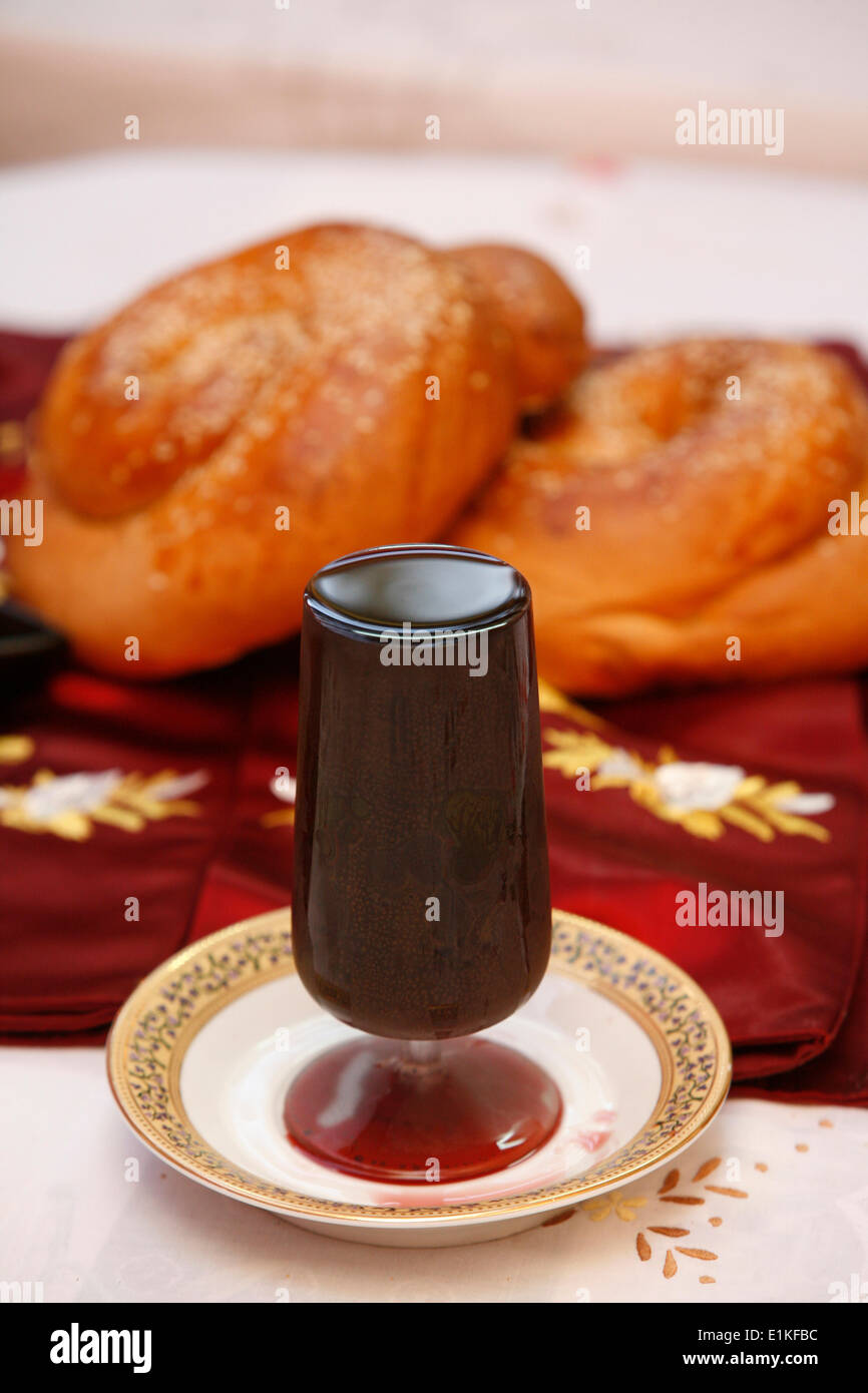 Table for shabbat in a jewish family Stock Photo - Alamy