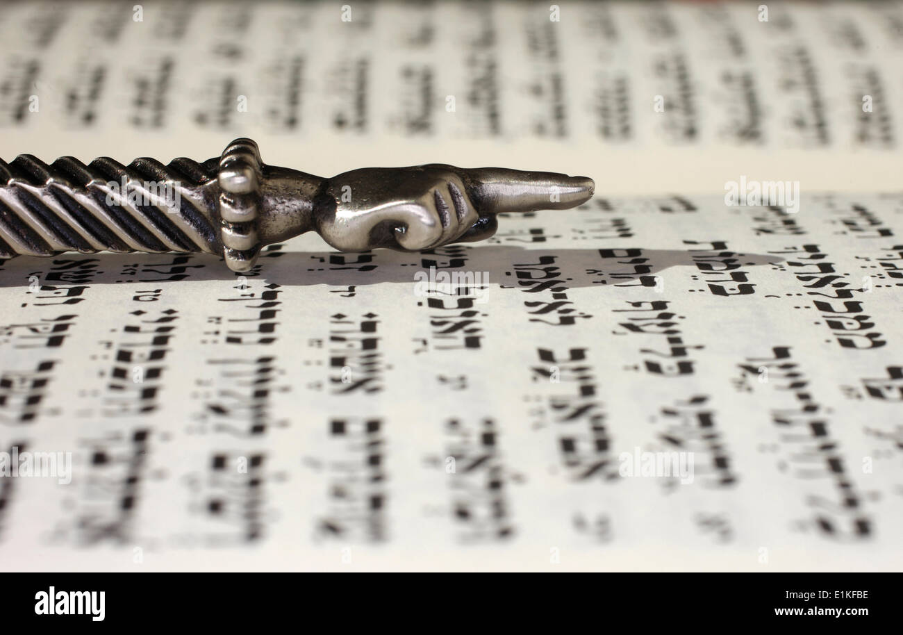 Yad and psalm 50 called Sefer Tehillim in Hebrew Stock Photo - Alamy