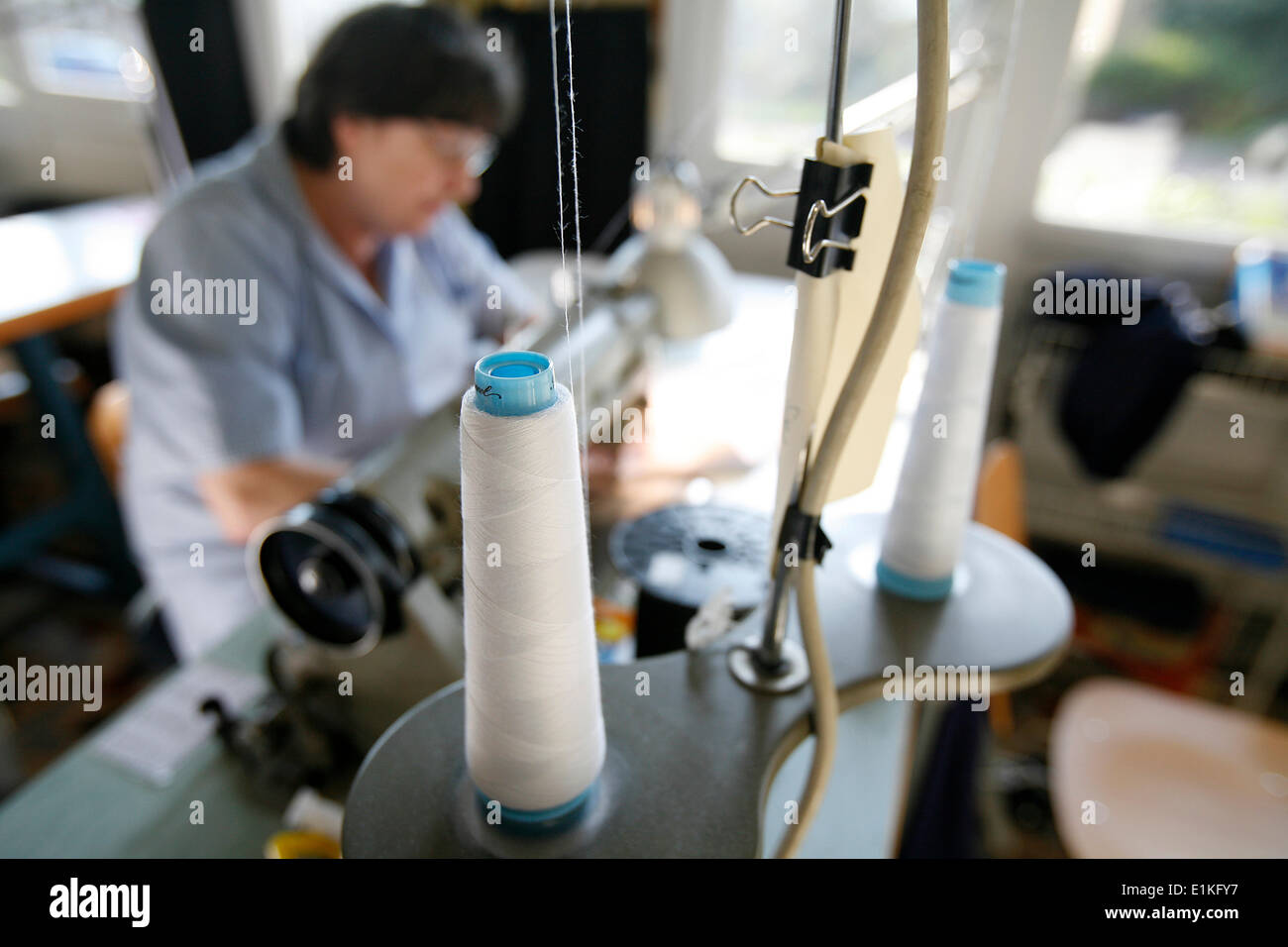 Sewing a monk's frock Stock Photo - Alamy