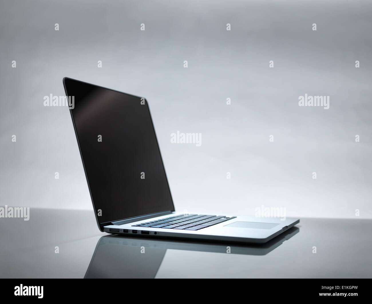 Open laptop studio shot Stock Photo - Alamy
