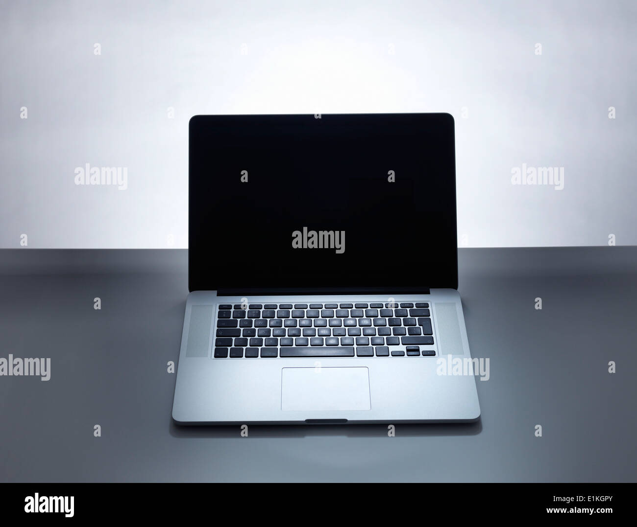 Open laptop studio shot Stock Photo - Alamy