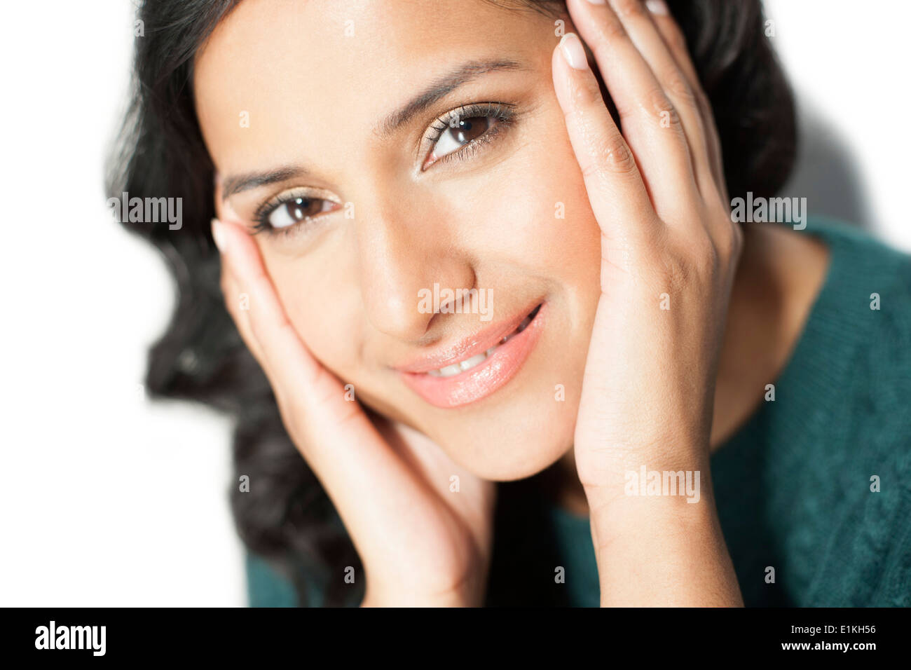 Hands touching face hi-res stock photography and images - Alamy