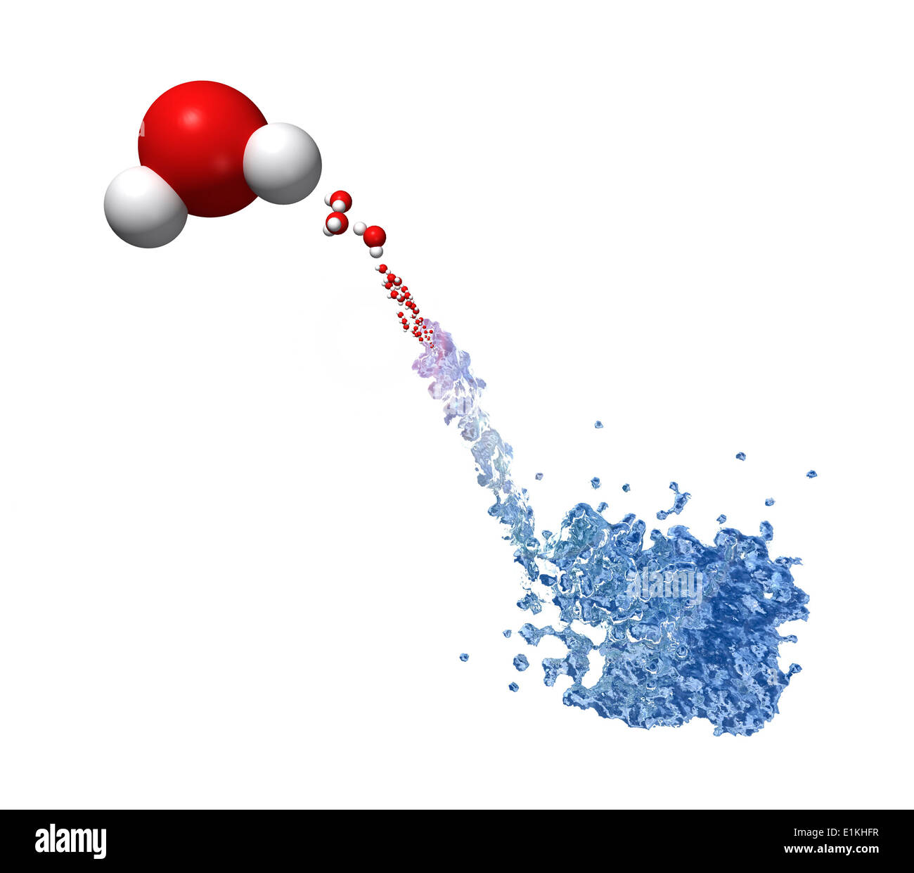 Artwork of water molecules Stock Photo - Alamy