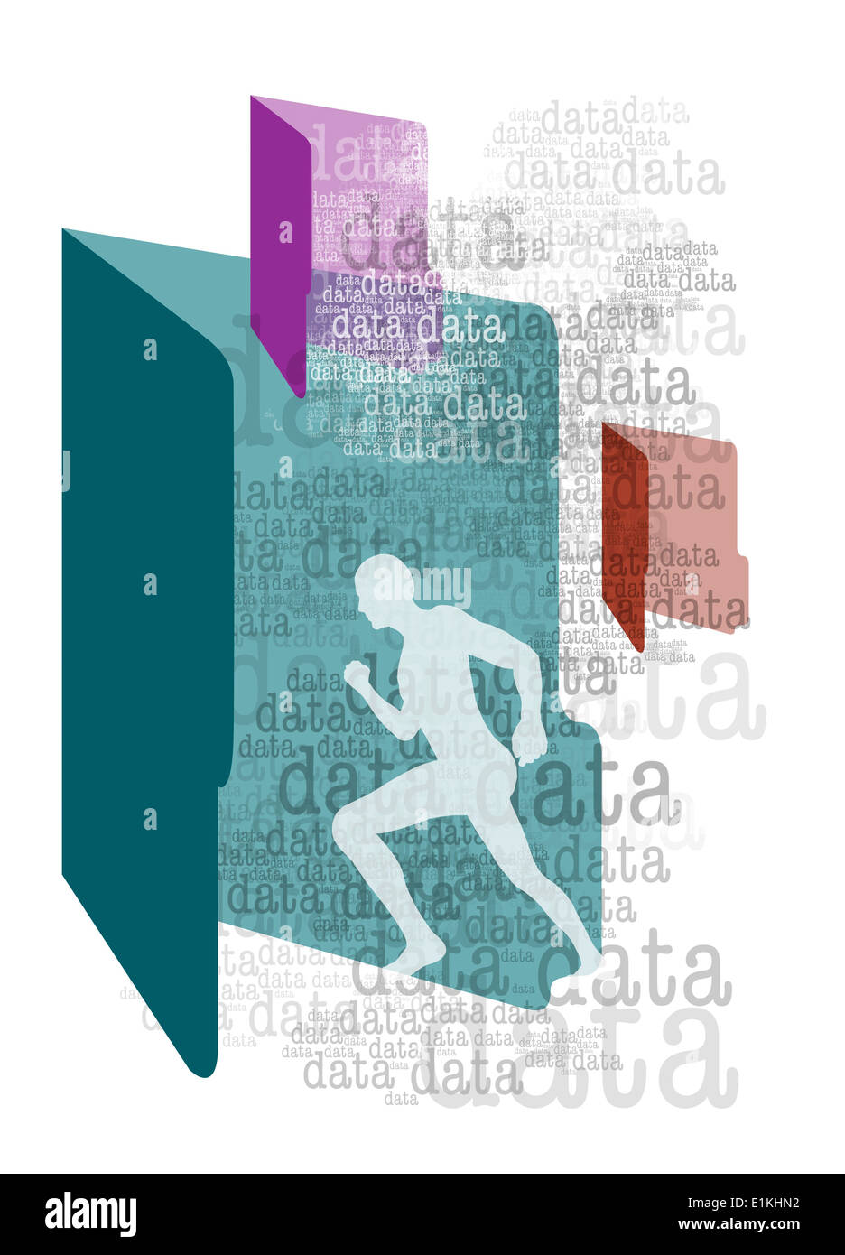 Graphic artwork of a male runner identity theft concept Stock Photo - Alamy