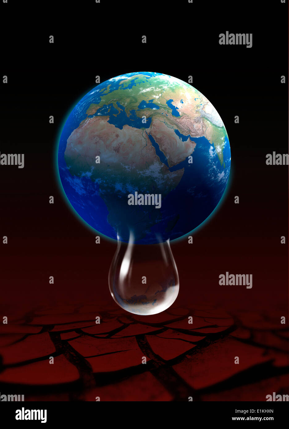 Global water shortage conceptual artwork Stock Photo - Alamy